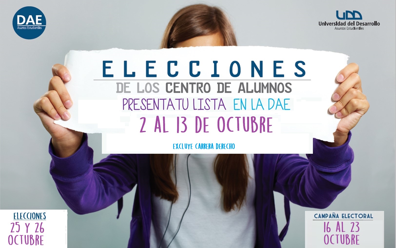 Presenta tu lista para ser Centro de Alumno 2018 - UDD