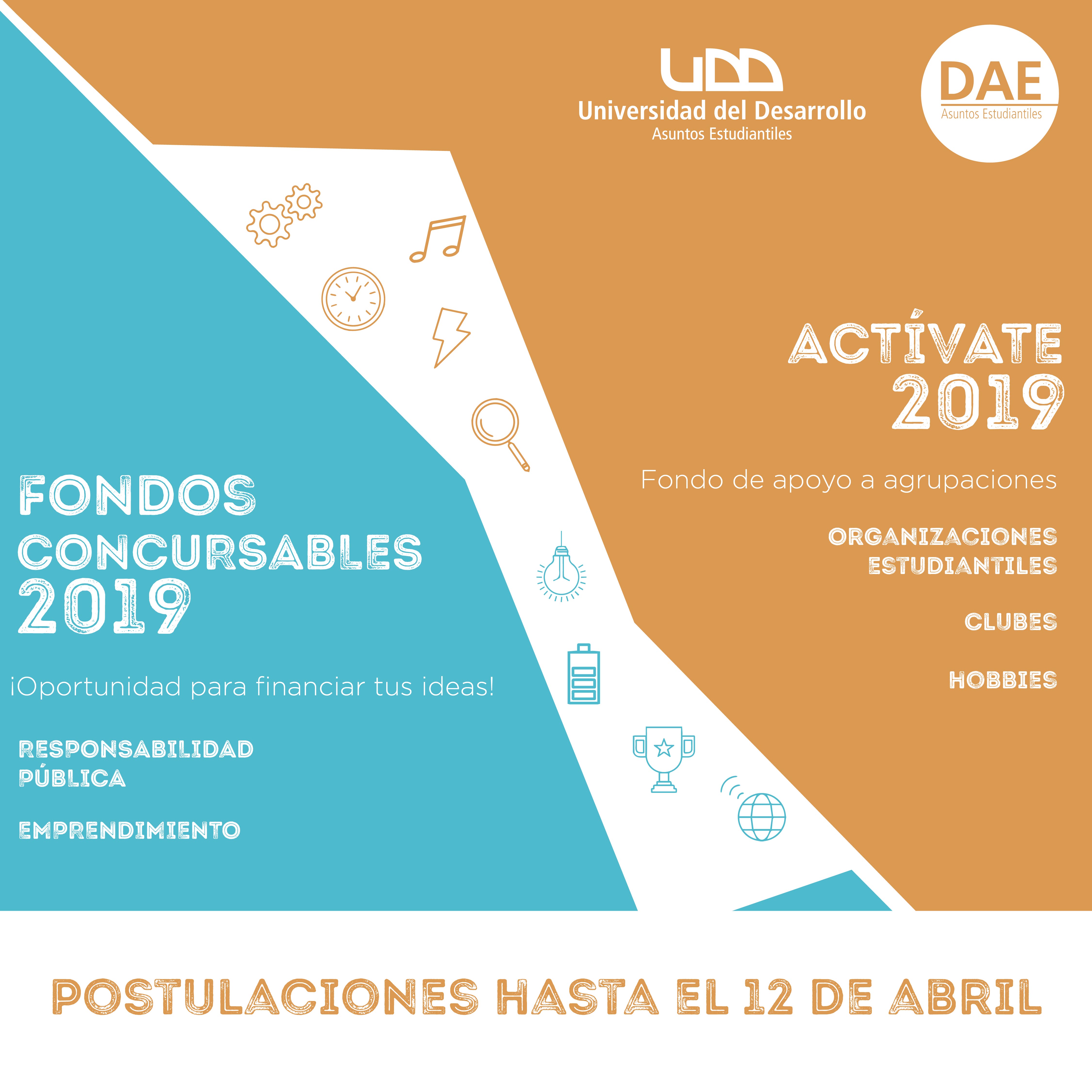 Ganadores Fondos Concursables y Actívate 2019 - UDD