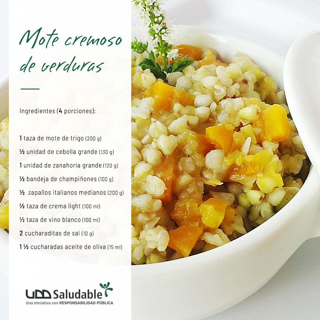 UDD Saludable presenta: Mote Cremoso de Verduras - UDD